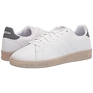 adidas Men's Advantage Eco Racquetball Shoe, White/White/Grey, 10