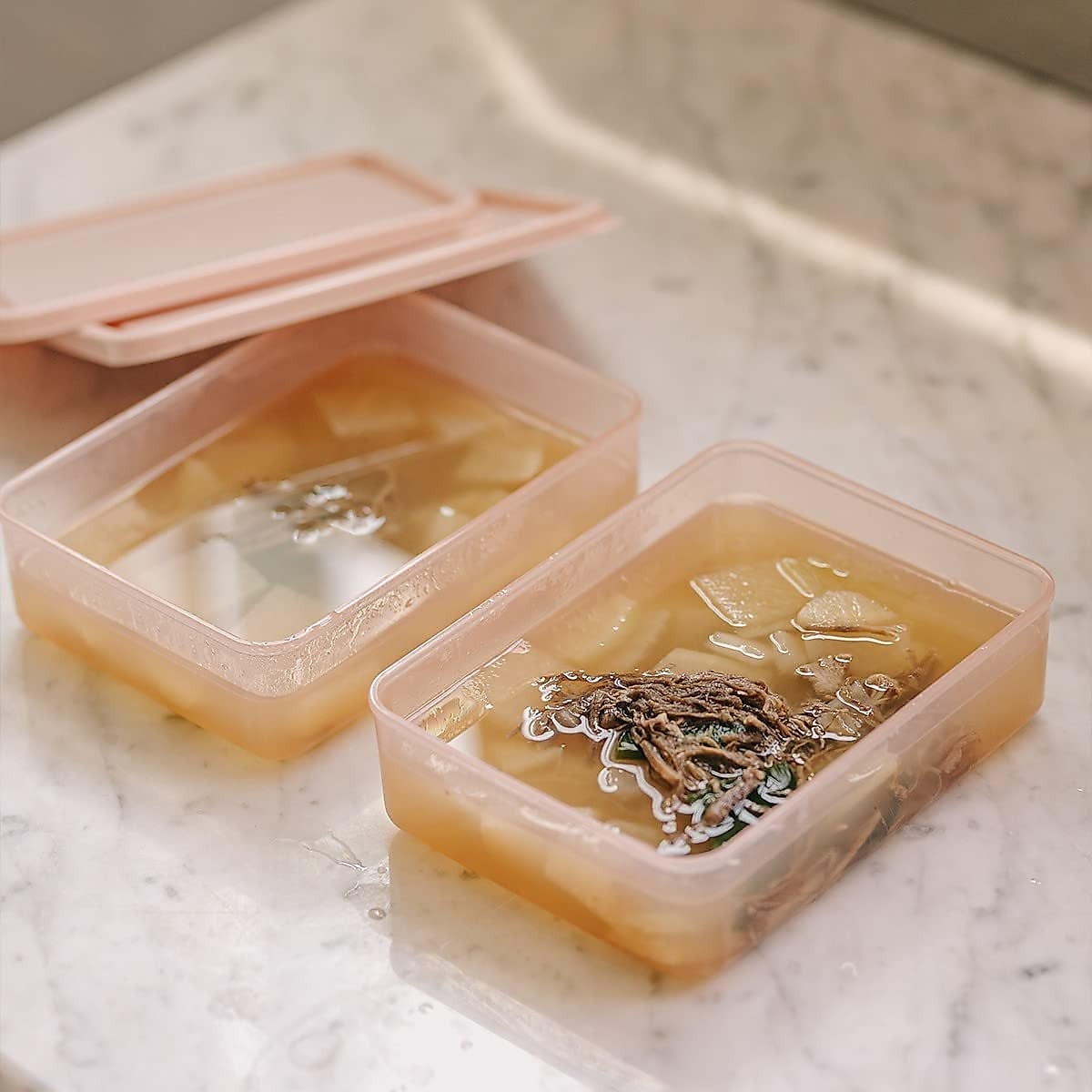 Dr.HOWS YU COLD & FREEZER CONTAINER Stackable Portable Freezer Storage Containers, Meal Prep, Lunch for Child, Microwave safe, BPA-Free 1 piece (12 COMPARTMENT CONTAINER - LIGHT BEIGE)