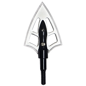 12Pcs Stainless Steel 100 Grain Broadheads 2 Blades Hunting Tips for Crossbow Compound Bow Archery Hunting