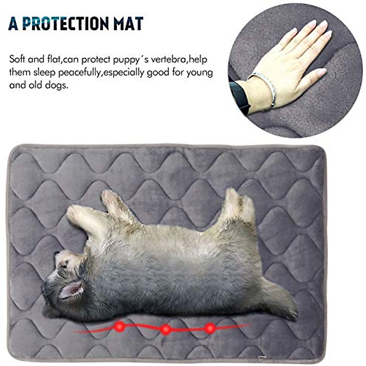 Hero Dog Bed Large Crate Pad Mat Soft Washable 42 inch Kennel Pad Pet Beds Non Slip Cat Dog Mattress