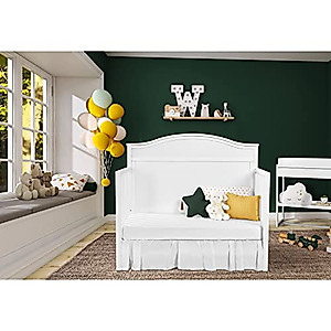 Dream On Me JPMA & Greenguard Gold Certified Grace 5 in 1 Convertible Crib Made with Sustainable New Zealand Pinewood in White, Non-Toxic Finish