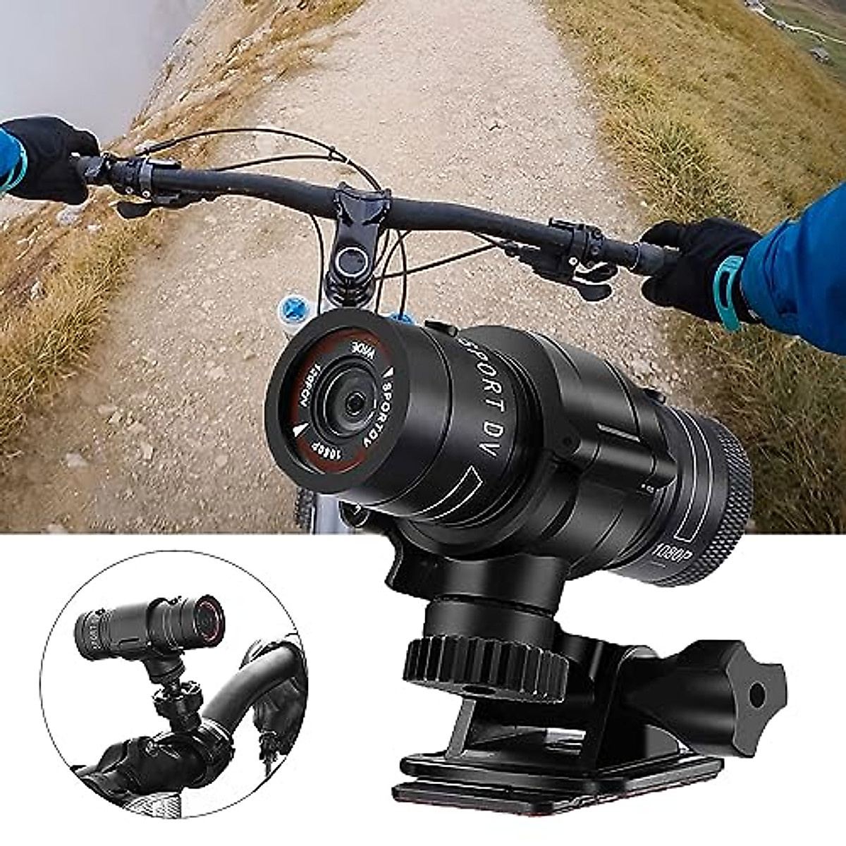 GRABLOOM Bicycles Motorbike Helmets Camera Waterproof Bike Car Video Recorder Sports Action Camera Video Camcorders Durable Bike Video Camera Outdoor Camera Waterproof Bike Accessory