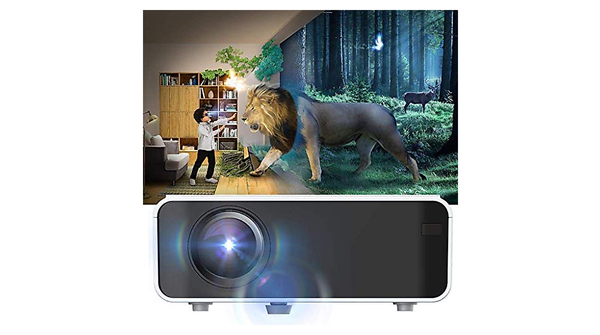 KXDFDC Portable Video Projector - Home & Outdoor Cinema Experience