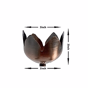 Hand-Crafted Iron Rain Chain Gutter – 6 Feet Length-Downspouts for Heavy Wind Rain - Umbrella Rain Chains Anchor for Home- Pewter Chain Link with Anchor Umbrellas Petals - for Home & Garden decoration