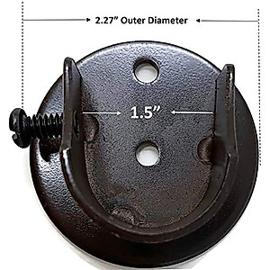 Urbanest Set of 2 Inside Mount Brackets for 1 1/8-inch to 1 1/4-inch Curtain Rods, Bronze