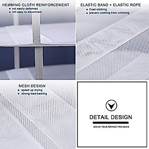 SNOMEL Folding Clothes Drying Rack, Windproof Foldable Cloth Dryer with Fixing Band, Collapsible Hanging Laundry Rack for Sweater - Outdoor, Indoor, Potable (2Size )