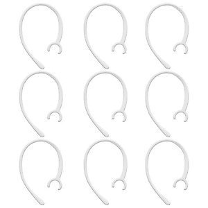 Universal Small Clamp Bluetooth Ear Hook Loop Clip Replacement - Set of 9 Clear
