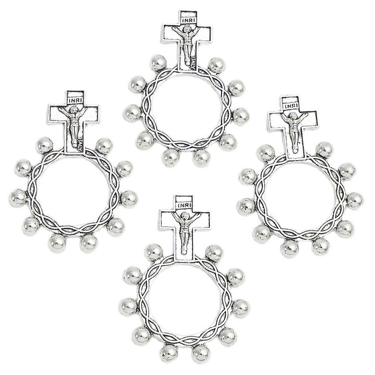 100pcs of Religious Anello Preghiera Finger Decade Rosary Ring