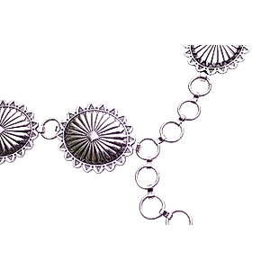 Western Metal Oval Concho Chain Belt No.1