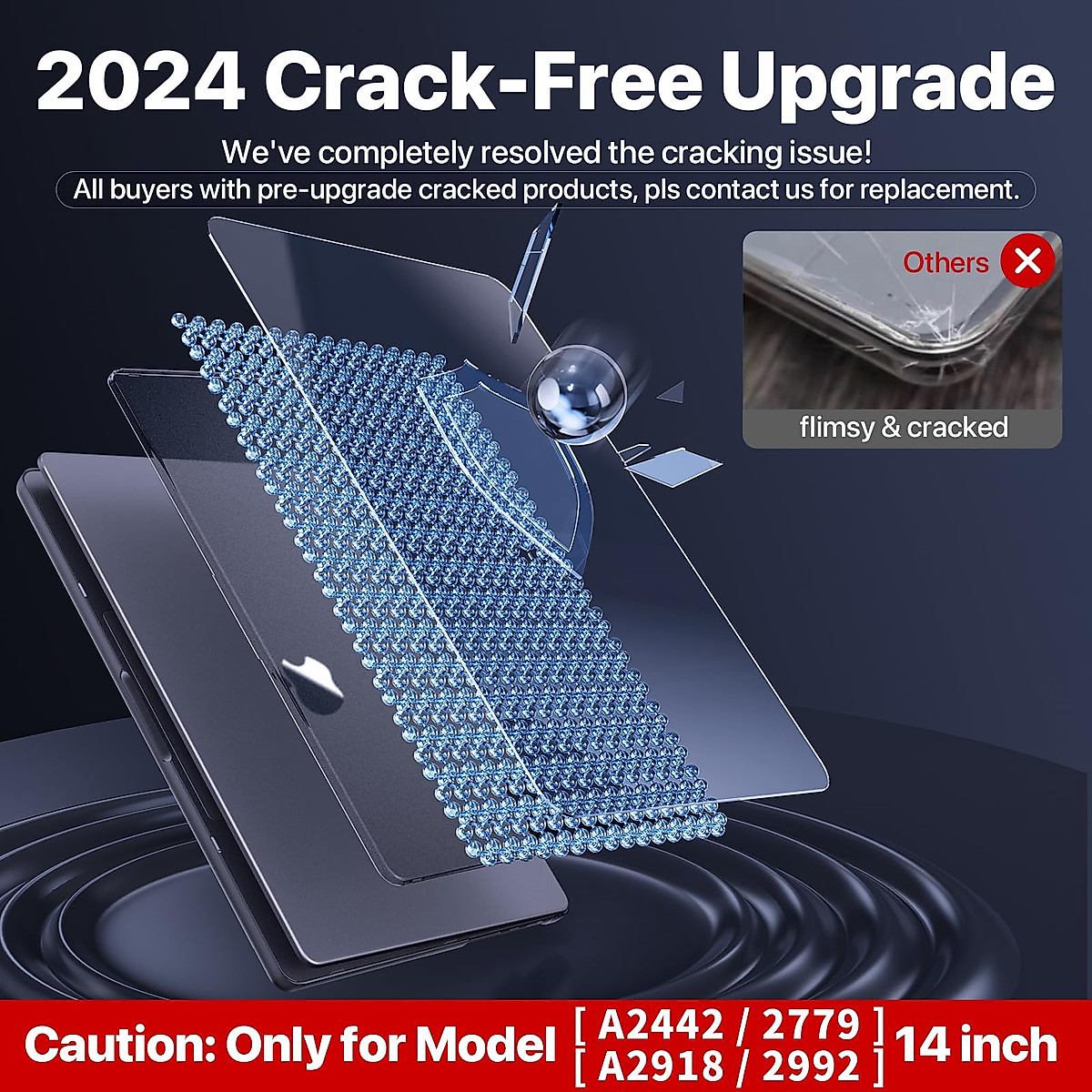 Soonjet for MacBook Pro 14 inch Case 2023-2021 M3 Pro/Max A2918 A2992 M2 A2779 M1 A2442 [100% Match Official Color] [Scientific Slim] Protective Hard Case Matte Cover for Laptop - Space Gray Clear