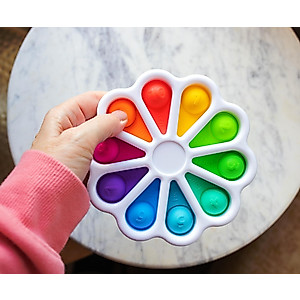 Pop Fidget Toy 10-Button Rainbow Numbers Silicone Bubble Popping Game