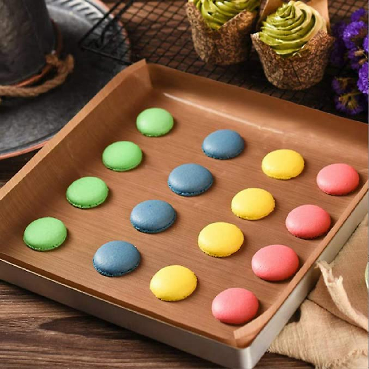 Akblaklsa 5 Pack Teflon Sheets for Baking, 12×16 Inch Reusable Baking Sheet Liners for Heat Press Transfer Sheet, Heat Resistant, Non-stick, Reusable, Cuttable, Good Choice for Heat Press and Baking