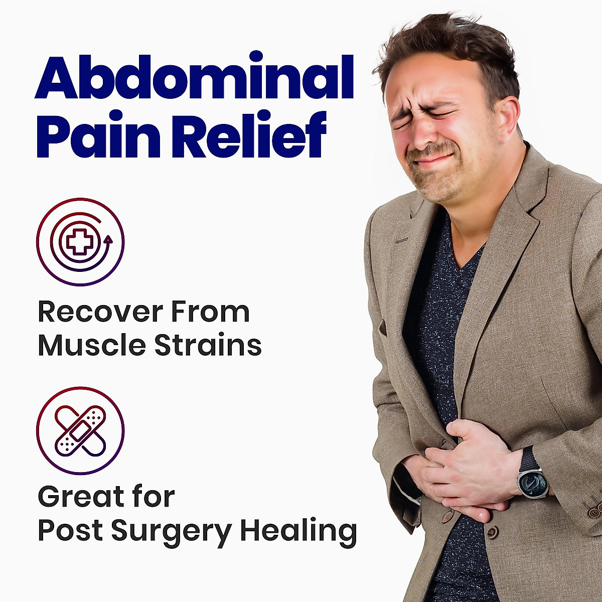 Plus Size Abdominal Binder Post Surgery Tummy Tuck | Postpartum Belly Band Wrap | Post C Section Belly Binder | Stomach Compression Hernia Belt For Men or Women After Pregnancy, Hysterectomy (XXL/3XL)