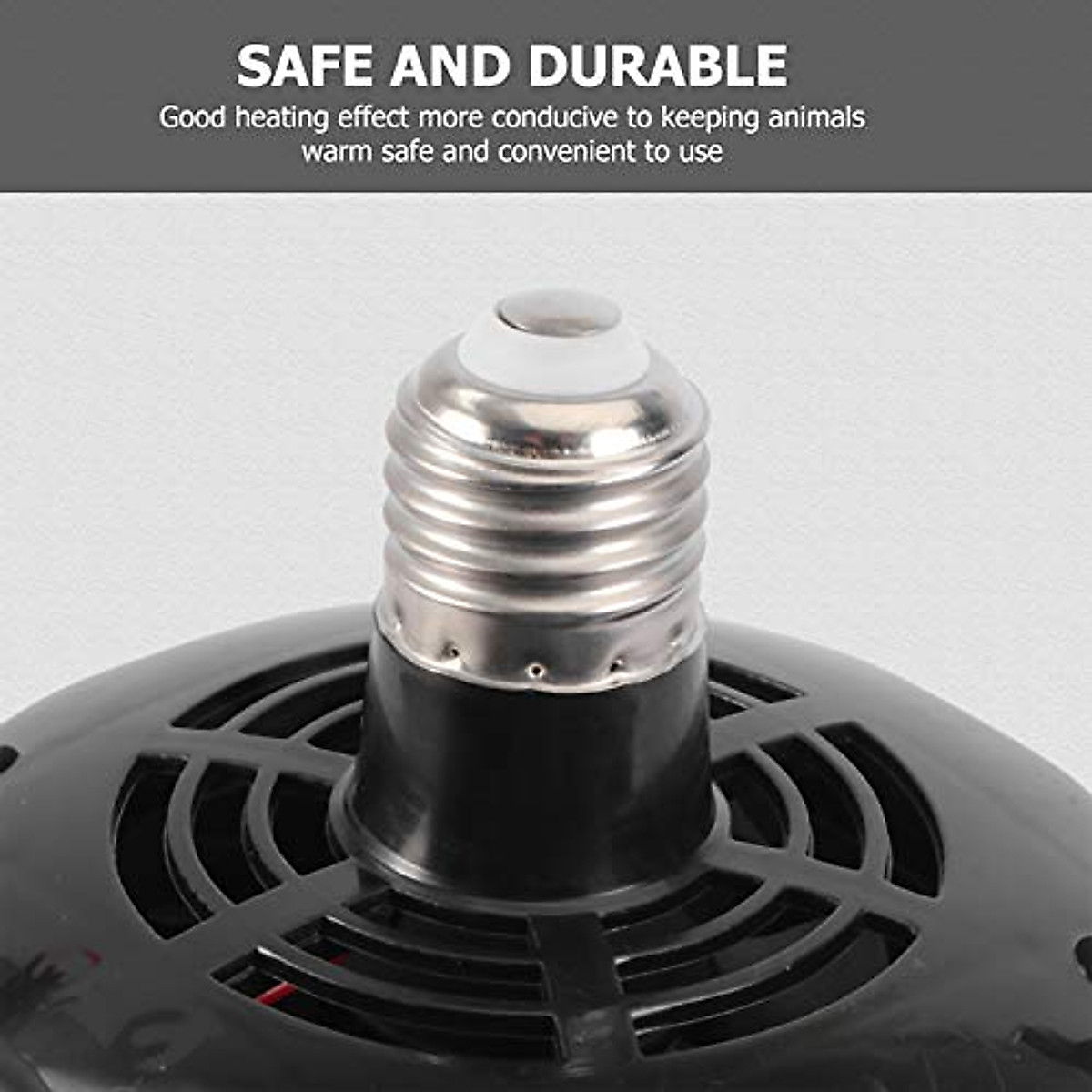 YARDWE Reptiles Reptile Heat Emitter Safe Chicken Coop Heater Livestock Heat Warm Light Cultivation Heating Lamp for Farm Animal Poultry Cat Dog Reptile Style Poultry Heat Lamp