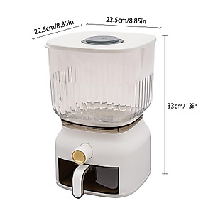 LUGBING Rice Dispenser 22 Lbs,Large Grain Storage Container with Rice Cup Food Dispenser Kitchen Organizer for Rice,Beans,Grains,Cereal Dry Food Storage,Rice Containers