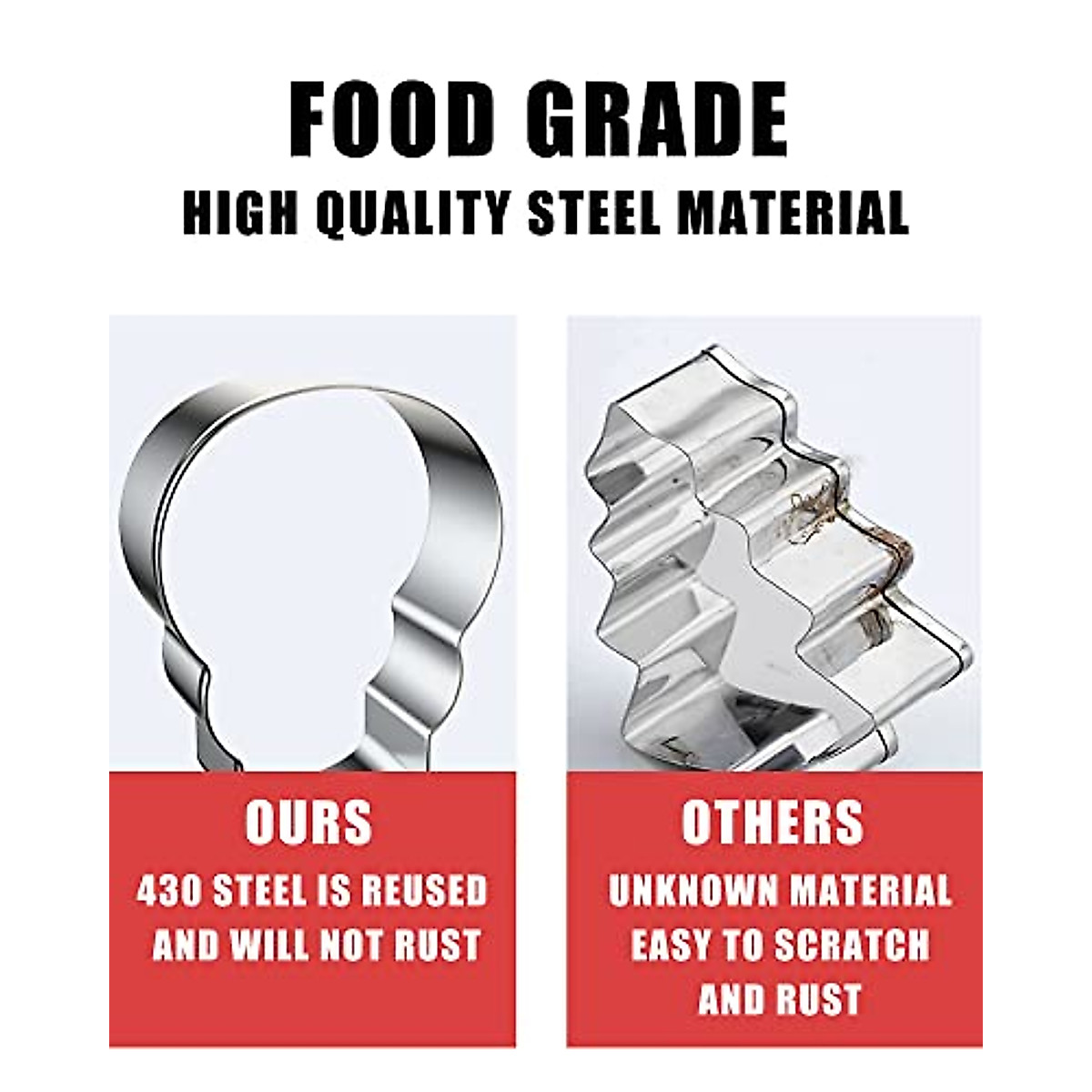 16 Pcs Halloween Cookie Cutters Large Fall Set with Decorating Instructions Stainless Steel Pumpkin Witch Hat Cat Bat Skull Ghost Spider Broom And More