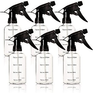 Youngever 6 Pack Empty Plastic Spray Bottles, Spray Bottles for Hair and Cleaning Solutions (8oz)