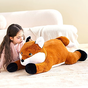 IKASA Giant Fox Stuffed Animal Plush Toy, 30" Large Big Soft Toys for Kids Girls Boys Girlfriend Childrens