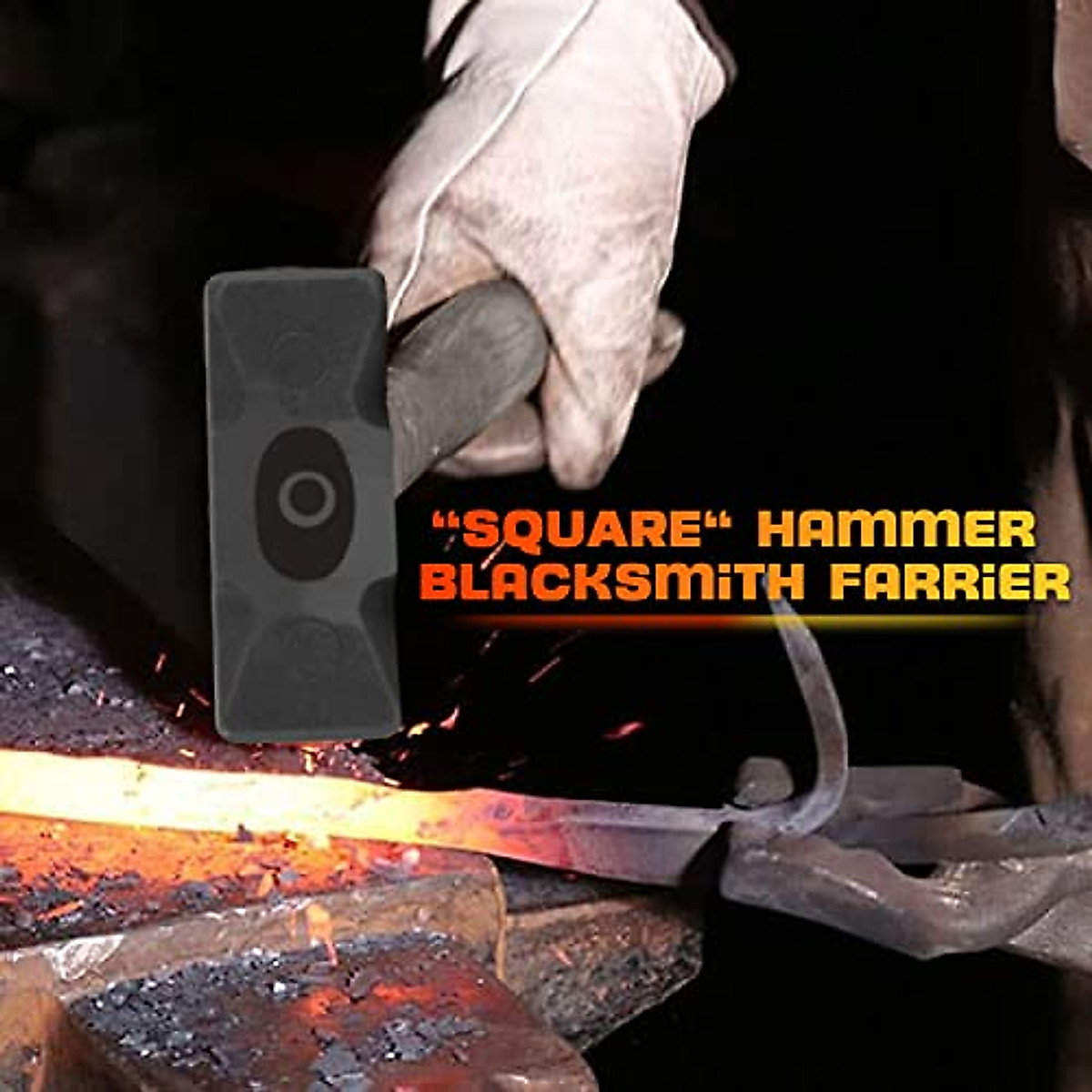 Hand-made Square Forging Hammer Bladesmithing Tool for Farrier Blacksmith Bladesmith
