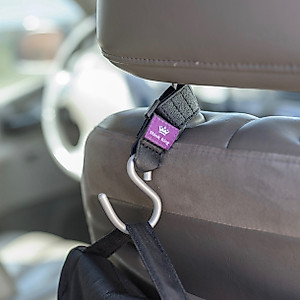 Think King Mighty Buggy Hook for Stroller, Wheelchair, Rollator, Walker, 2 Pack, Black/Brushed Aluminum, 2 Count (Pack of 1)