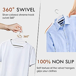 ATZJOY Non Slip Plastic Hangers 100 Pack Ultra Slim Heavy Duty Clothes Hangers Use for Wet & Dry Clothes