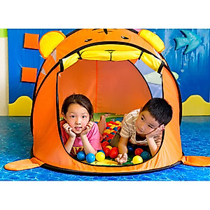 Popup Dome Play Yard Premium Outdoor and Indoor Baby Playpen Portable Lightweight Canopy and Travel Cute Animals Bag (Pink Bear)