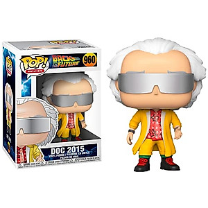 POP Back to The Future - Doc 2015 [Dr. Emmett Brown] Funko Pop! Vinyl Figure (Bundled with Compatible Pop Box Protector Case), Multicolored, 3.75 inches