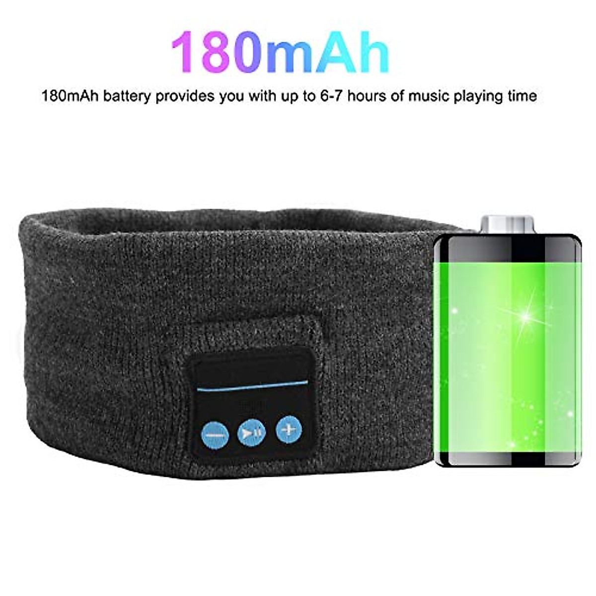 Headband 5.0 Control Panel Wireless Music Sports Soft Sleeping Headbands