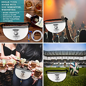 Sneaky Booze Hidden Flask Pouch For Men And Women: Portable 32oz Undetectable Alcohol Bag. Concealable Plastic Wine Liquor Body Hip Flasks. Disguised Leak Proof Travel Bags For Cruise Concert Festival