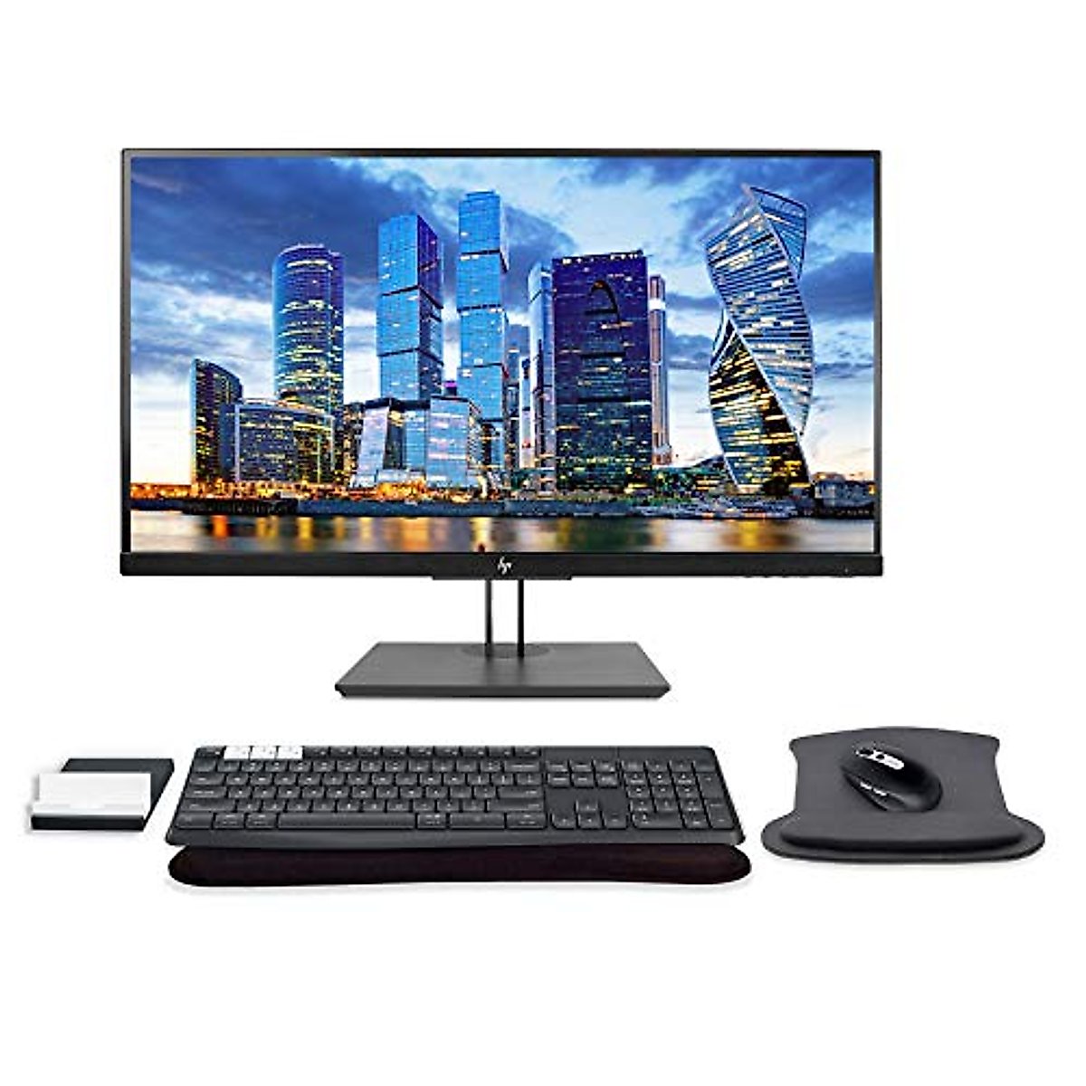 HP Z27 27 Inch 4K UHD Multi-Device Monitor Bundle with USB-C, HDMI, K375s Bluetooth Keyboard, M585 Bluetooth Mouse, Gel Pads, Compatible with MacBook, MacBook Pro, MacBook Air, iPad and iPhone