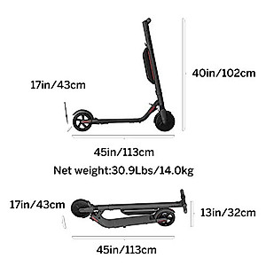 Segway Ninebot ES4 Electric KickScooter- 300W Motor, 28 Miles Range & 19MPH, 8" Solid Non-Pneumatic Tires, Dual Brakes, External Battery, Commuter Scooter for Adults & Teens, Large