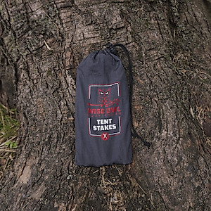 Wise Owl Outfitters Tent Stakes - Heavy Duty Camping Stakes for Outdoor Tent & Tarp - Essential Camping Accessories, Available in 12pk or 16pk Black
