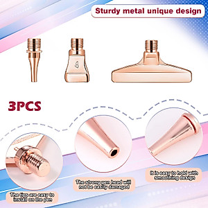 Diamond Painting Pen with Screw Thread Tips,1PCS Diamond Art Pen and 3 PCS Rose Gold Stainless Steel Metal Tips,Diamond Painting Tools for DIY Diamond Art