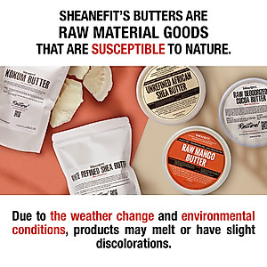 Sheanefit Raw Unrefined African Shea Butter, Natural Body Butter, Soft & Smooth Daily Moisturizer For Face & Body Ivory 8oz (Pack of 1)