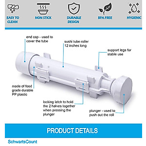 Sushi Roller Kit Sushi Maker Starter Set Sushi Bazooka Making Kit Sushi Rolling Kit in a Retail Gift Box