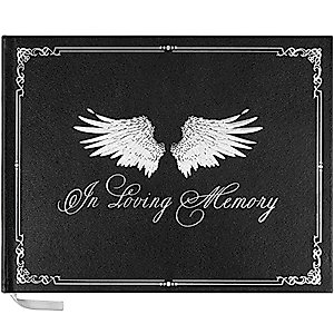 TAOPE Funeral Guest Book| Memorial Guest Book | Celebration of Life Funeral Guest Book| in Loving Memory | 10.2” x 7.8”, Guest Sign in Book