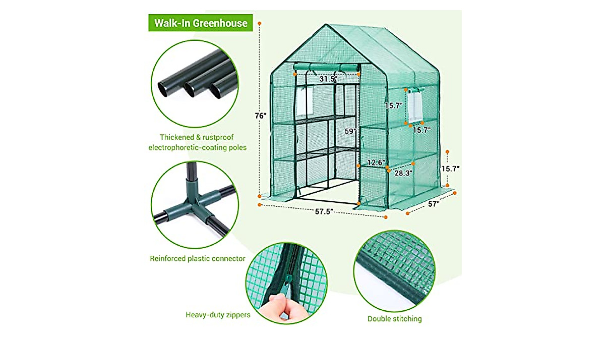 Greenhouse for Outdoors with 11 Shelves | Ohuhu 4-Tier Greenhouse