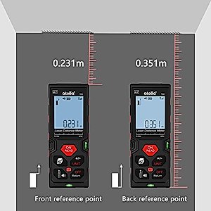 Laser Measure, atolla Laser Distance Meter (196Ft M/In/Ft) up to 60m/±2mm Accuracy with Mute Function, Waterproof IP54, Bubble Level, LCD Backlit for Pythagorean Mode, Measuring Distance, Area, Volume