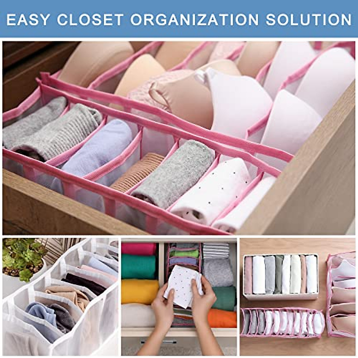 uxcell Jeans Organizer for Closet, 2pcs Wardrobe Clothes Organizer Storage Box for Jeans, Sweater, T-Shirt, Underwear, White