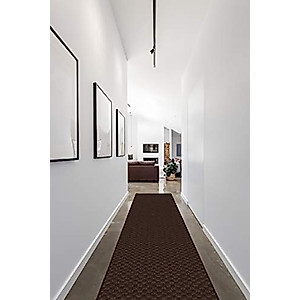 Garland Rug Medallion Area Rug, 2-Feet by 12-Feet, Mocha