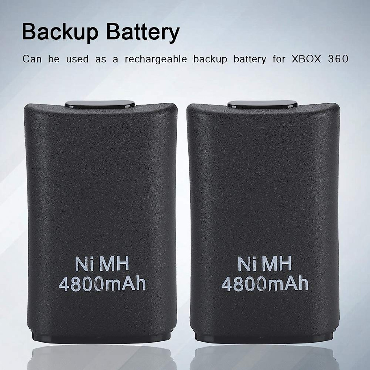 Bewinner Rechargeable Battery Pack for Xbox 360,Comes with USB Charging Cable and Charging Base,Rechargeable 4800mah Replacement Battery Pack,Backup Battery for Xbox 359 Controller During Games