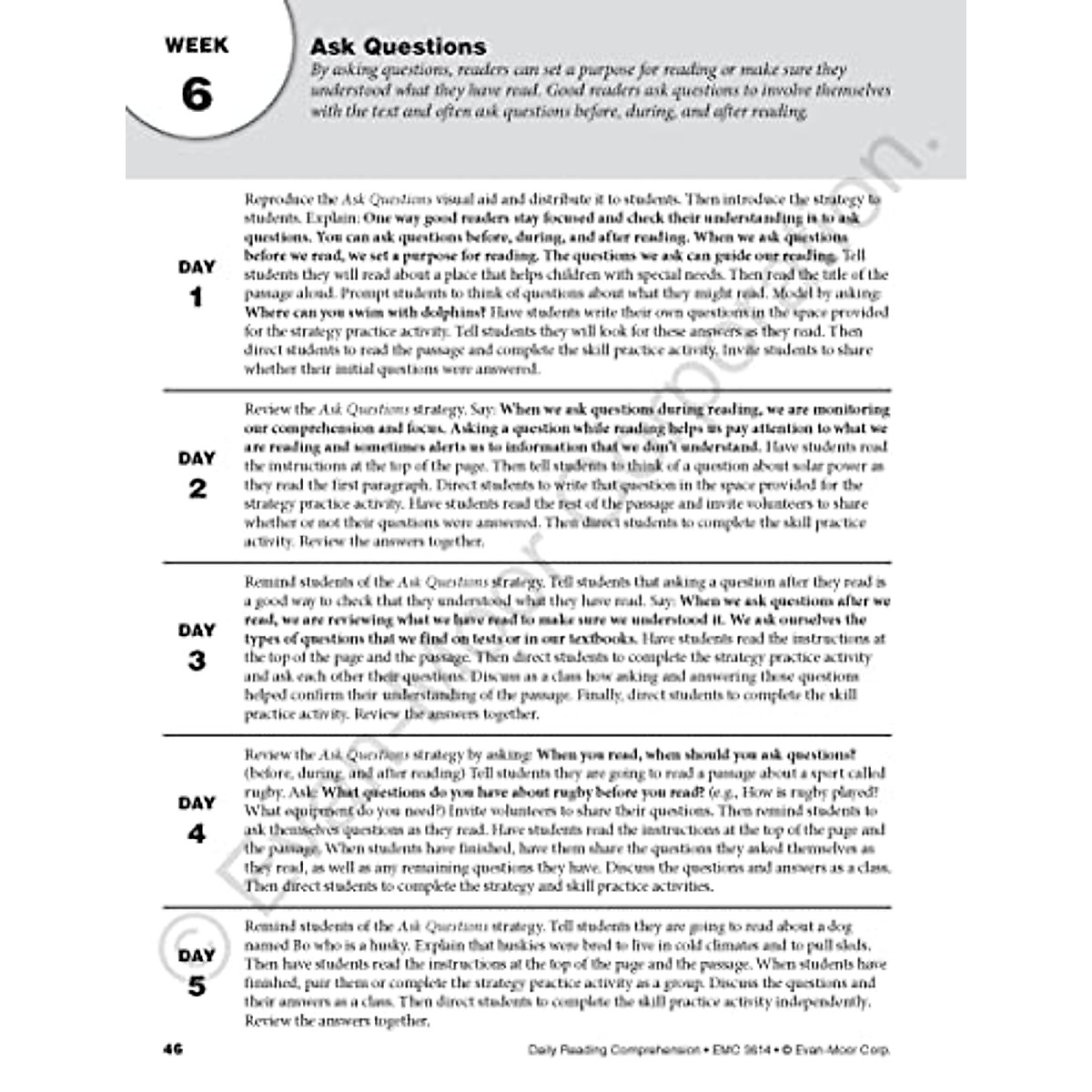 Evan-Moor Daily Reading Comprehension, Grade 4 - Homeschooling & Classroom Resource Workbook, Reproducible Worksheets, Teaching Edition, Fiction and Nonfiction, Lesson Plans, Test Prep