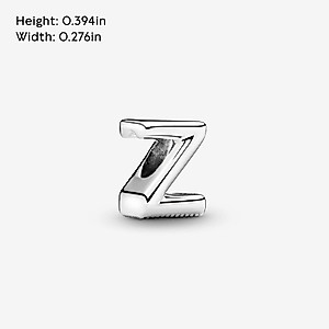 Pandora Letter Z Alphabet Charm - Compatible Moments Bracelets - Jewelry for Women - Gift for Women in Your Life - Made with Sterling Silver