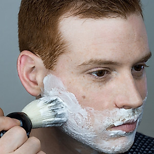 Vegan Shaving Brush: Vegan Shave Brush with Badger Hair Imitation – Wet Brush – Vegan Shaving Brushes for Men, Shaving Brush Vegan – Sir Marlon Grant