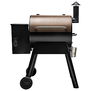Traeger Grills Pro Series 22 Electric Wood Pellet Grill and Smoker, Bronze, Extra large & Etekcity Infrared Thermometer 1080, Heat Temperature Temp Gun, Yellow