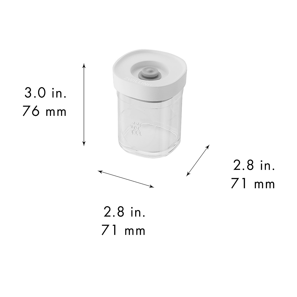 ZWILLING Fresh & Save CUBE Storage Organizer 3-pc Spice Set, Pantry Organizers and Storage, Plastic, BPA-Free Airtight Dry Food Storage Container for Storing Herbs, Dried Spices and more