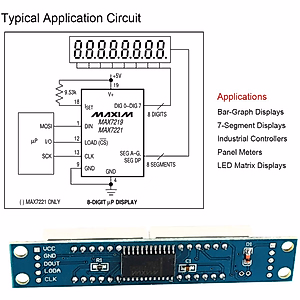 DEVMO 4pcs 8-Digit 7 Segment Module MAX7219 8 Bit Digital Segment Tube LED Display Module Supports Cascade Eight Bit Serial 3 IO Ports Compatible with Ar-duino MCU/51/AVR/STM32