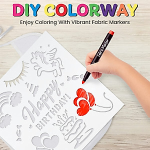 Baby Bibs Set - 2 Ply Knit Terry Solid White Feeder Bibs - Kit Includes, 8 Bibs, 8 Fabric Markers, 8 Stencils, Baby Gifts - Registry For Baby - Gender Reveal - Gift for Baby Party - Baby Shower Game