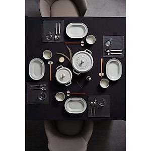 Staub 40508-030 Oval Plate, 9.8 inches (25 cm), Campane, Curry Dish, Oval, Ceramic, Ceramic, Microwave-Safe