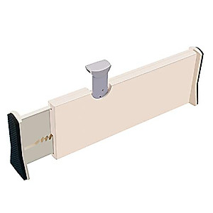 4-Pack Adjustable Expandable Dresser Drawer Organizers Dividers with Anti-Scratch Foam Edges for Kitchen, Bedroom, Bathroom, Baby Drawer, Desk, Dressers, Kitchen Storage or Office Household Separators